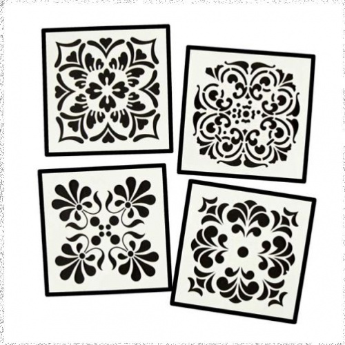 Fiona Randall 4 x Backgrounds Stencils - Tando Creative Ltd
