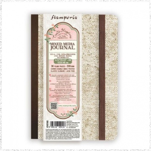 Stamperia Create Happiness Stone Paper Mixed Media Journal A6 - Tando ...